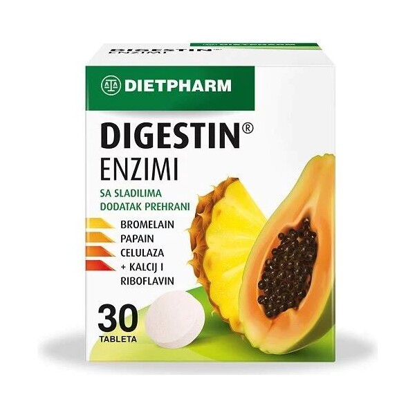 DIGESTIN ENZIMI TABLETE ZA ŽVAKANJE A30 DIETPHARM - Ljekarne Plantak